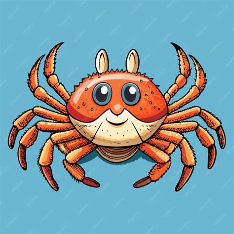 Whimsical Spider Crab Vector Cartoon Design Premium Ai Generated Vector