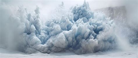 Premium Ai Image Epic Snow Avalanche Cinematic Still Photo Of