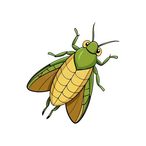 Stunning Colorful Potato Leafhopper Artwork Stock Image Illustration