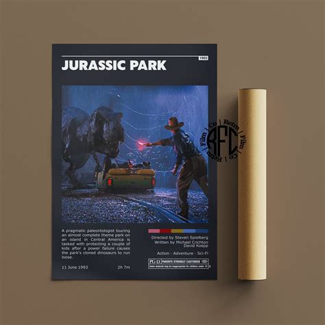 Jurassic Park Retro Vintage Poster Minimalist Movie Poster Retro