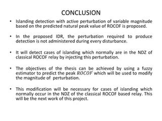 Final PM Revised Presentation Of Islanding Detection Of Grid Connected Pptx