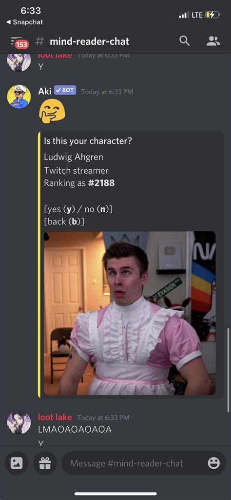 Discord Akinator Bot Is Too Damn Good Rludwigahgren