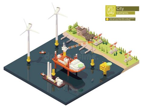 Isometric Wind Farm Stock Vector Illustration Of Pictogram 31384423