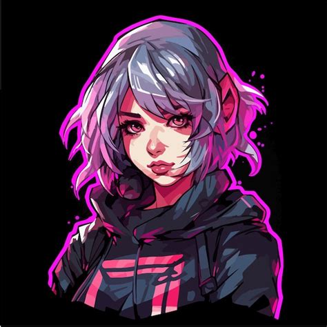 Premium Vector Anime Girl Vector Illustration For Tshirt Design