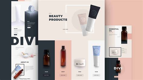 Beauty Products Layout Pack Elegant Divi Layouts
