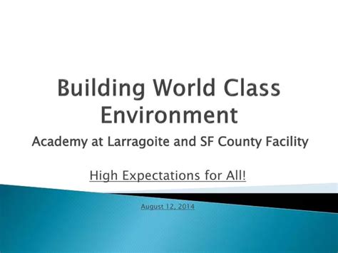 Ppt Building World Class Environment Powerpoint Presentation Free