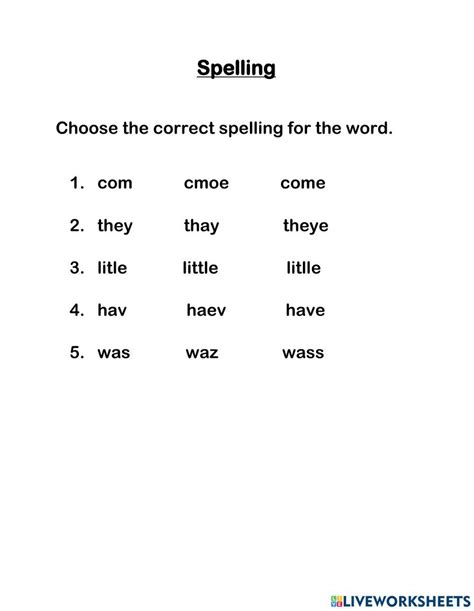 5012464 Spelling Choose The Correct Spelling Jesiah