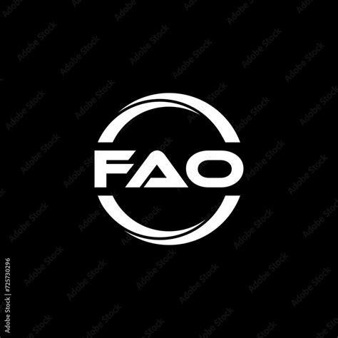 Fao Letter Logo Design With Black Background In Illustrator Cube Logo Vector Logo Modern