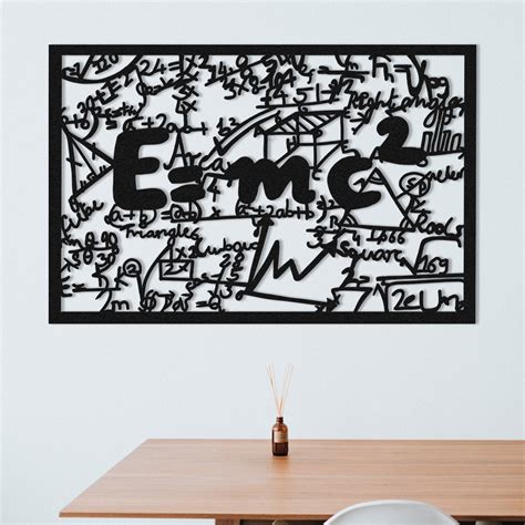 Albert Einsteins Theory Physics Formula Equation Emc2 Etsy