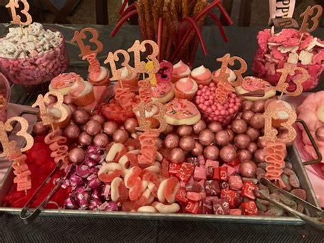 Candy Board B 13 Pink Candy Stuffed Mushrooms Vegetables Fruit