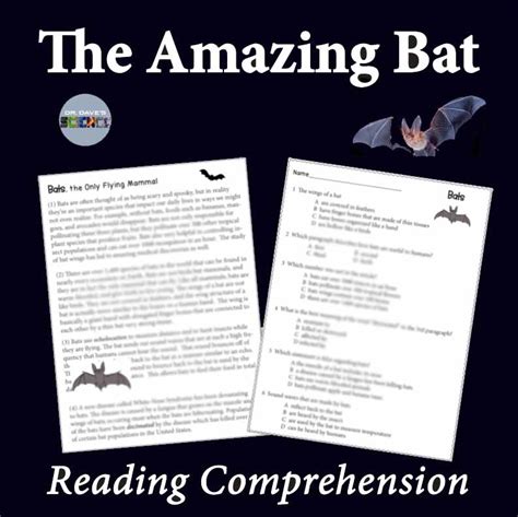Reading Comprehension Passages Printable And Digital Bats Images