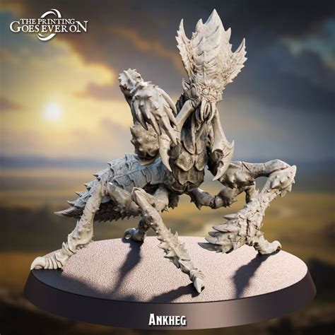 3d Printable Ankheg Presupported By The Printing Goes Ever On