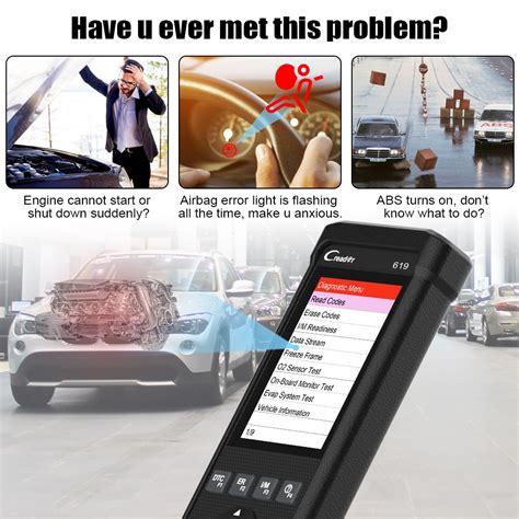Launch Creader 619 Code Reader Full Obd2eobd Functions