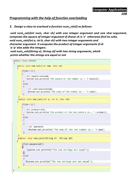 10b Programming With The Help Of Function Overloading 1 Computer