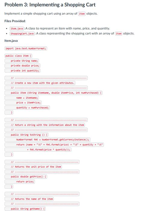 Solved Show me the steps to solve Problem 3: Implementing a | Chegg.com