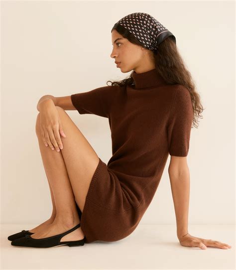 Agathe Cashmere Dress Dark Umber DÔen