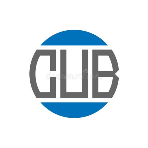 Cub Letter Logo Design On White Background Cub Creative Initials Circle Logo Concept Stock