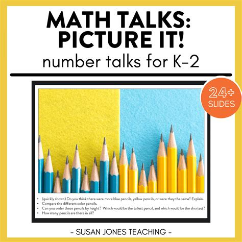 Number Talks Picture It Math Talks For Kindergarten First And Second Grade Susan Jones