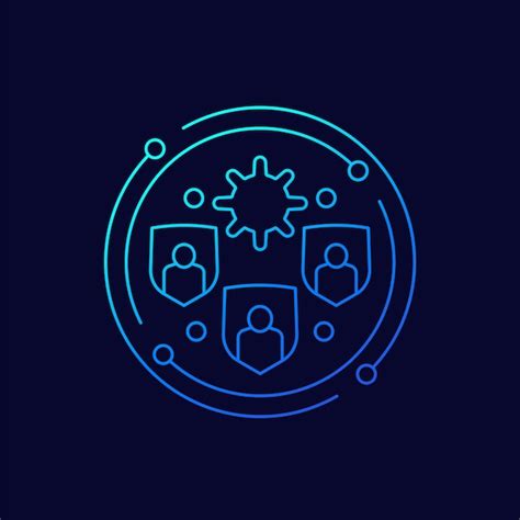 Premium Vector Immune Population And Herd Immunity Line Vector Icon