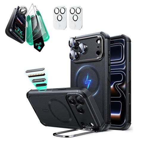 Black Magsafe Iphone 17 Pro Max Case And Screen Defender Bundleesr Cyber