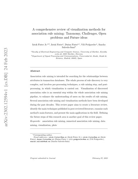 Pdf A Comprehensive Review Of Visualization Methods For Association Pdf A Comprehensive Review Of Visualization Methods For Association