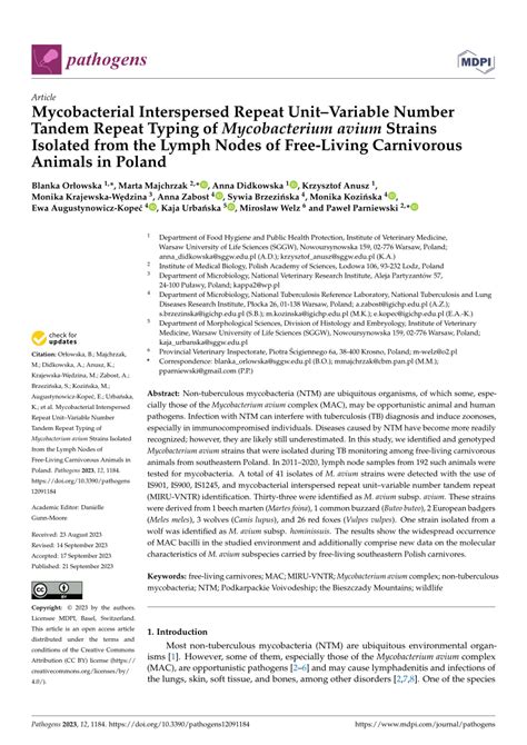 Pdf Mycobacterial Interspersed Repeat Unit Variable Number Tandem