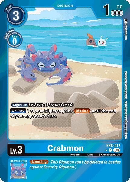 Crabmon Limited Foil Ex8 017 C Common Huntercard Tcg