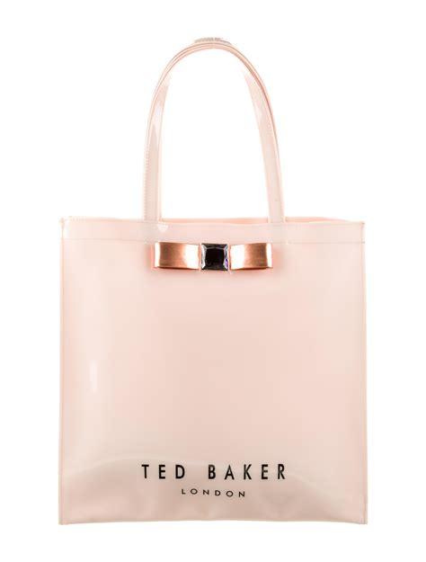 Ted Baker Pvc Logo Tote Bag Pink Totes Handbags W3b53959 The