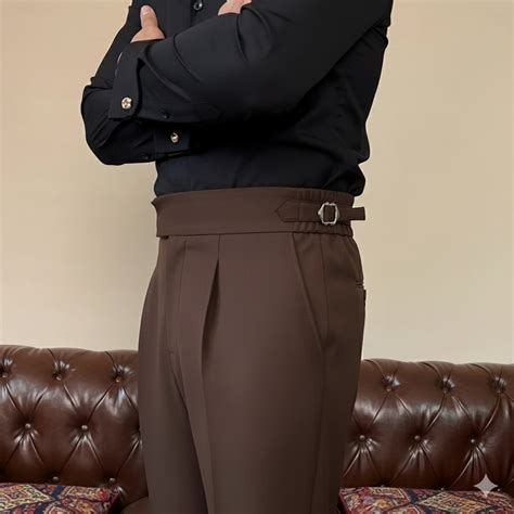 Dark Brown Signature Buttoned Gurkha Pants By Italyn The Italyn