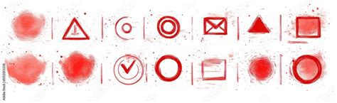 Hand Drawn Grading Marks Symbols Red Ink Exam Performance Evaluation