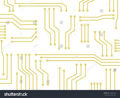 Microchip Line Technology Symbol Abstract Background Stock Vector