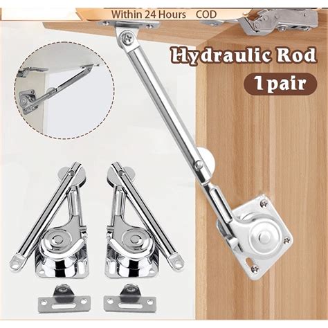 1pair Heavy Duty Gas Strut Hydraulic Spring Hinges Cabinet Door Pneumatic Hinge Support Lift Up