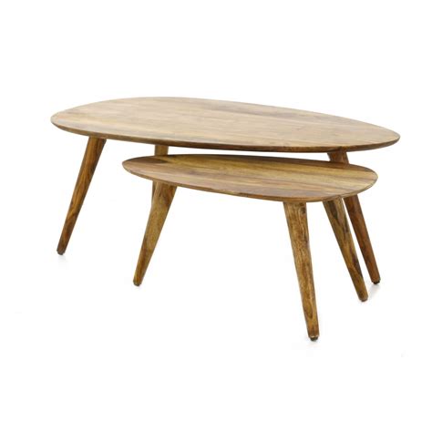 Table Basse Gigogne Vintage Bois Mobilier Design Décoration Dintérieur