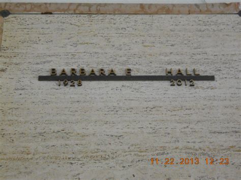 Barbara Ann Etchison Hall 1928 2012 Find A Grave Memorial
