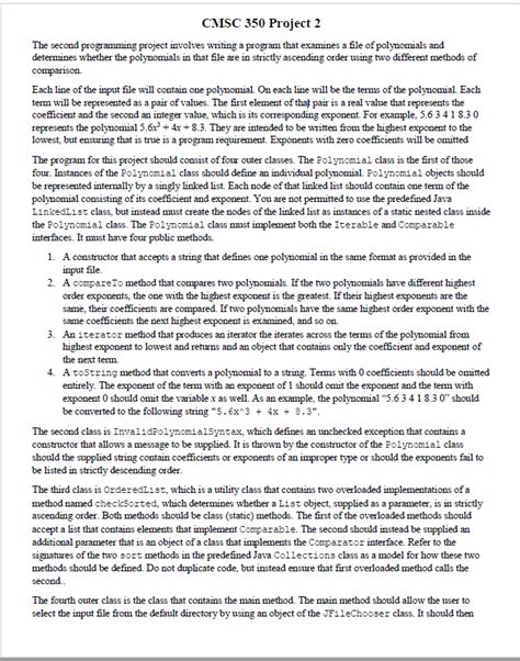 Solved The Second Programming Project Involves Writing A