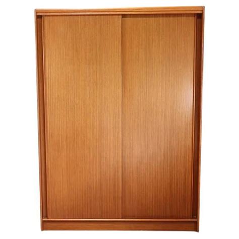 Mid Century Double Modern Teak Amoire Wardrobe By Austinsuite For Sale