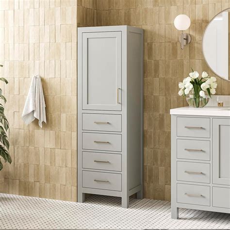 Ariel Cambridge Bathroom Storage Cabinet Solid Hevea Wood