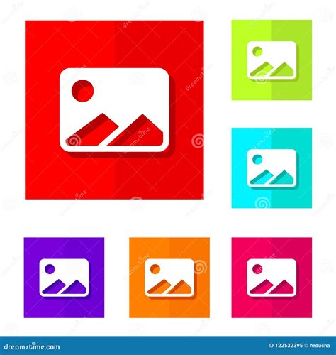 Picture Gallery Button Stock Vector Illustration Of Mobile 122532395