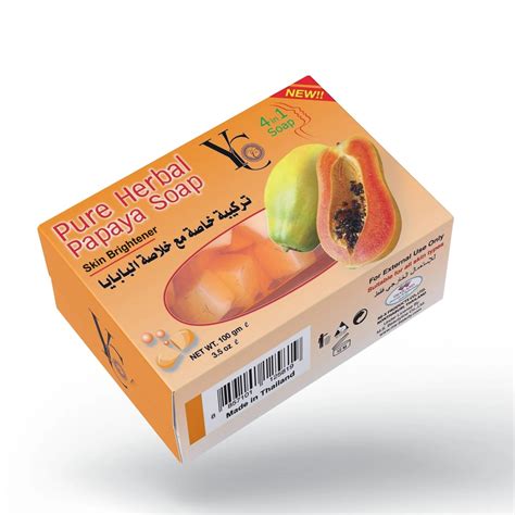 Yc Pure Herbal Papaya Soap 4 In 1 100 G