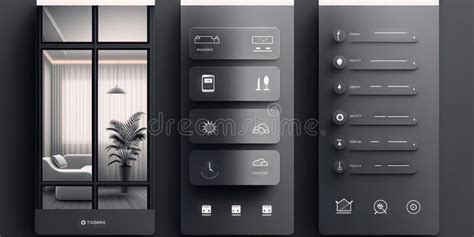 Mobile App For Smart House System Minimalism Modern Arc Illustration