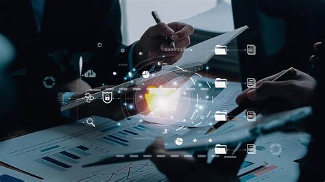 Document Management Concept Virtual Screen Icons Document Management System Dms Online Document