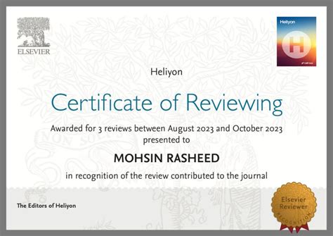 Reviewer Heliyon Elsevier Mohsin Rasheed