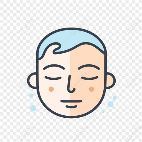 Hình ảnh Một Khuôn Mặt Người Lớn Nhắm Mắt Và Minh Họa Vector Rửa Mặt
