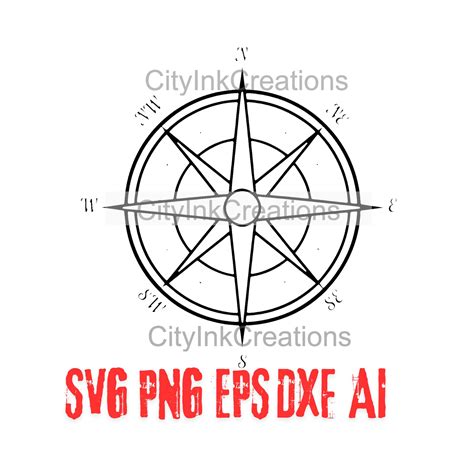 Nautical Compass Rose Svg Wind Rose Geographic Coordinates Marine Compass Svg For Cricut
