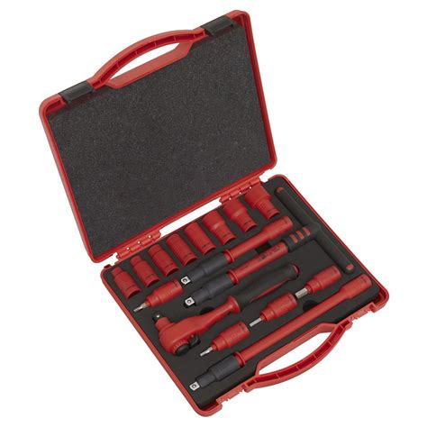 Sealey Premier Insulated Socket Set 38sq Drive 16pc Vde Approved