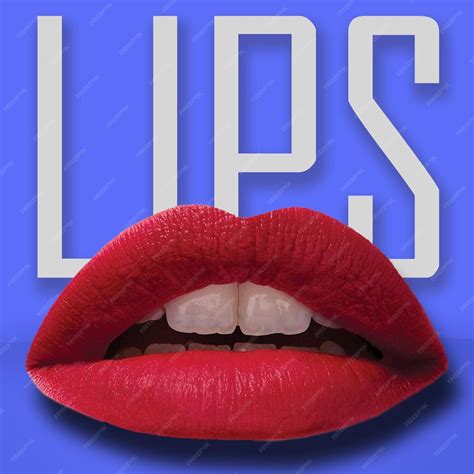 Premium Psd Big Sensual Red Lips