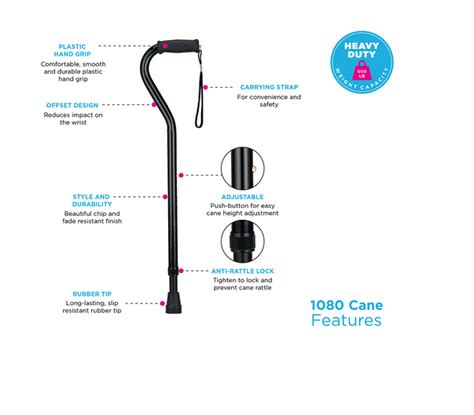 Nova Offset Cane Silver 500lb Cse Mobility And Scrubs