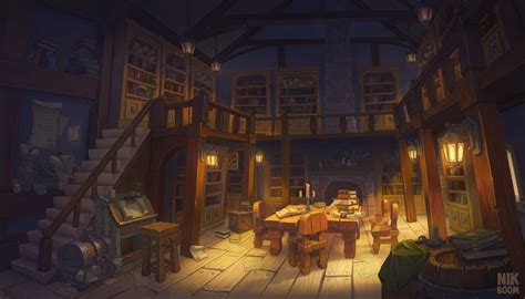 Medieval Library Interior