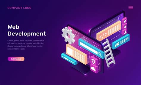 Web Development Isometric Concept 20596481 Vector Art At Vecteezy