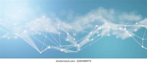 Blockchain Technology Network Structure Background Artificial Stock